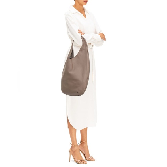 A.P.C. | Bags | Apc Le Neige Grained Leather Tote Bag In Dark Taupe ...